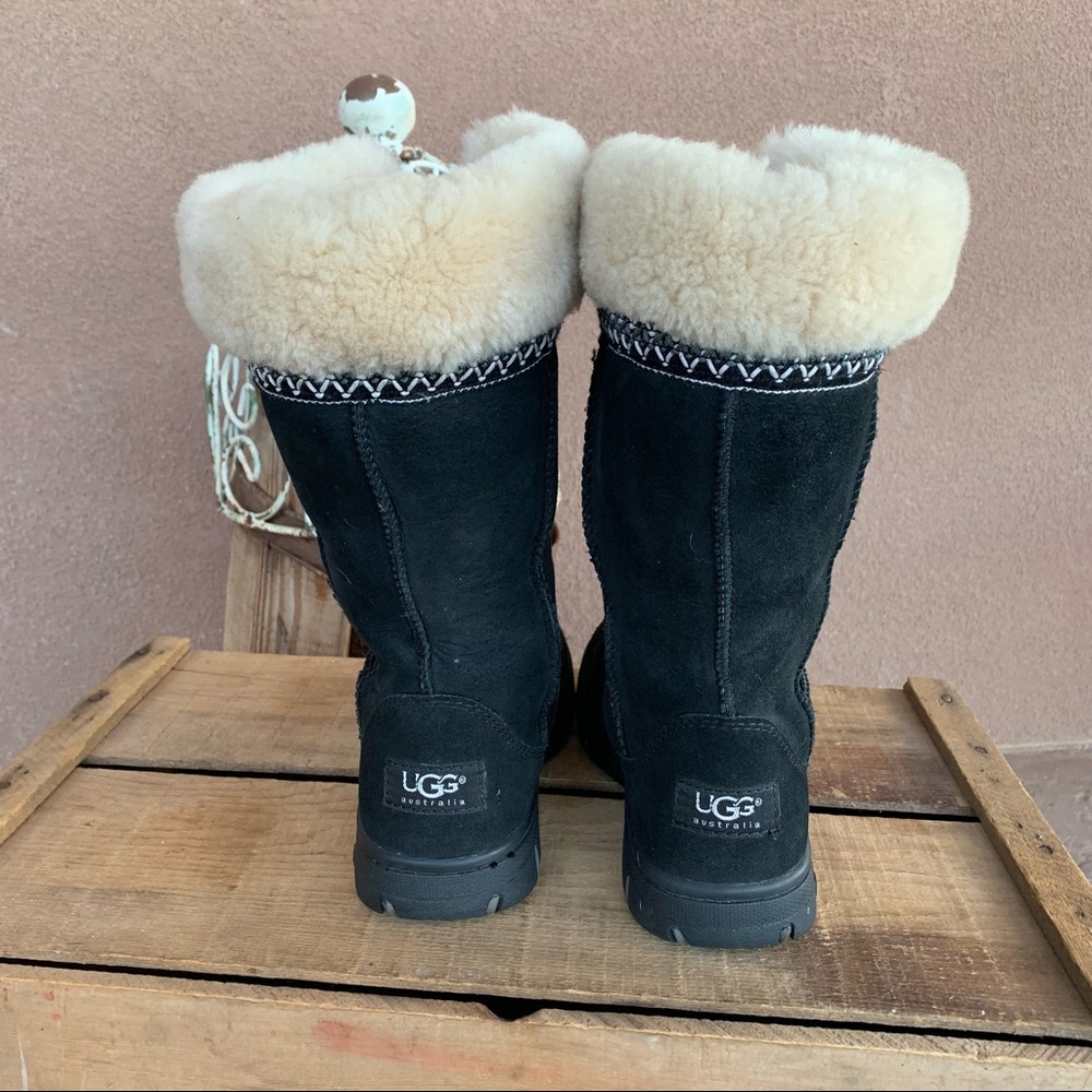 Ugg Ultimate Cuff Black Suede Boot - Gem